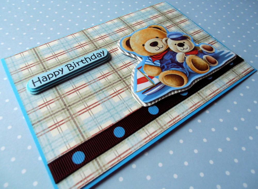 Beary Happy Birthday Handmade Card on Luulla
