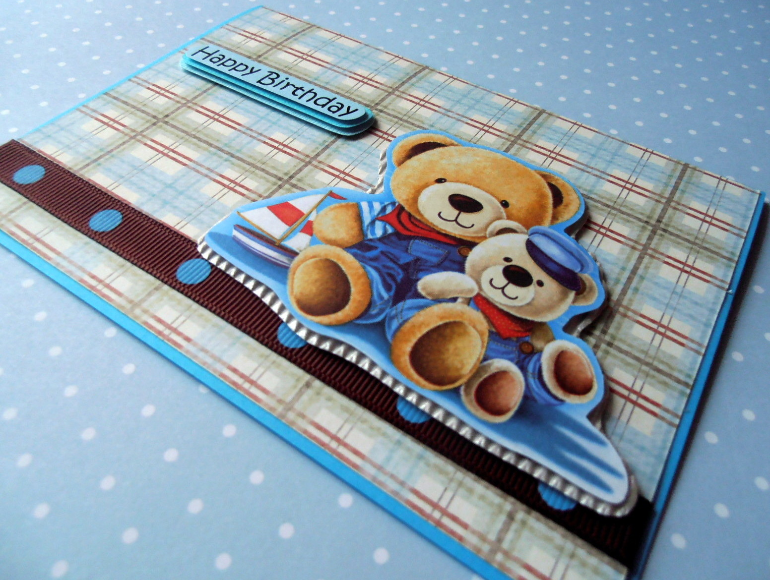 Beary Happy Birthday Handmade Card on Luulla